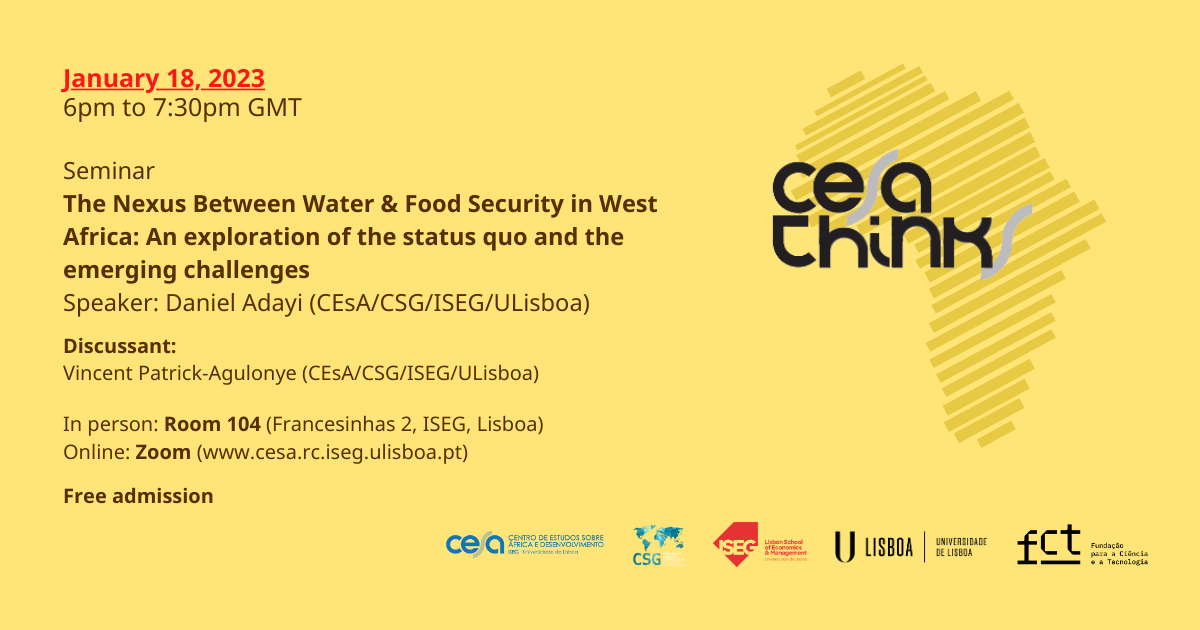 CEsA Thinks | The Nexus Between Water & Food Security in West Africa - ISEG