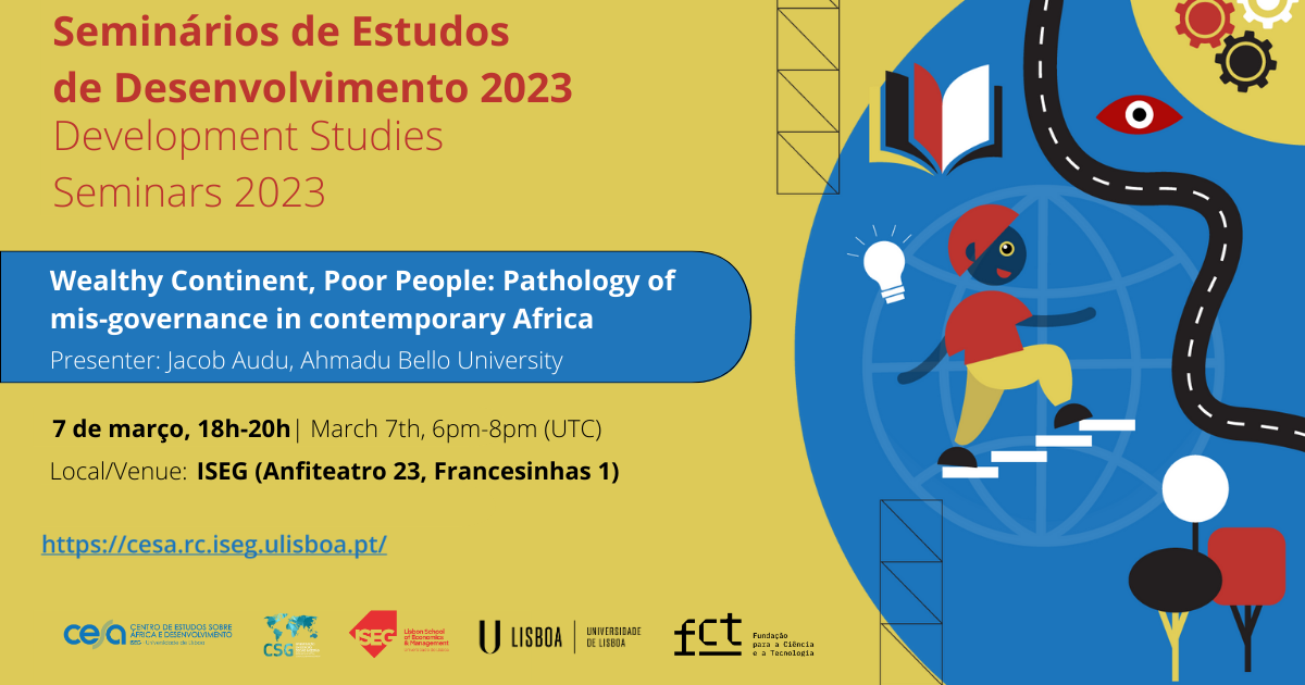 Seminário | Wealthy Continent, Poor People: Pathology of mis-governance ...