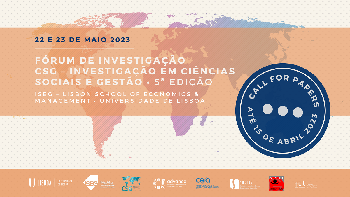 5ª Edição do Fórum de Investigação CSG - ISEG