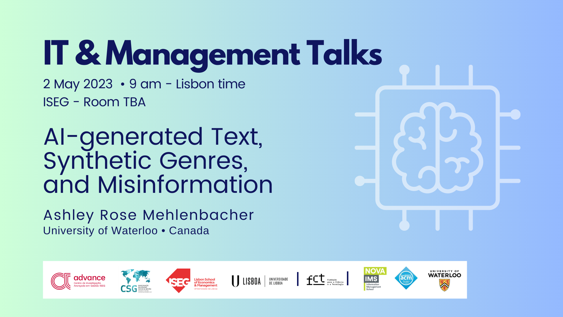 IT & Management Talks | AI-generated Text, Synthetic Genres, and Misinformation - ISEG