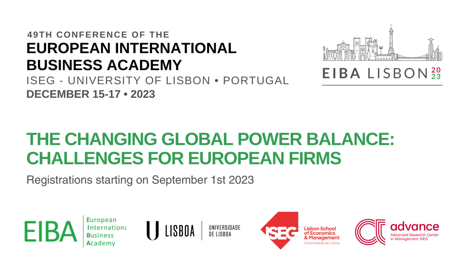 Conferência | EIBA Lisbon 2023 - ISEG