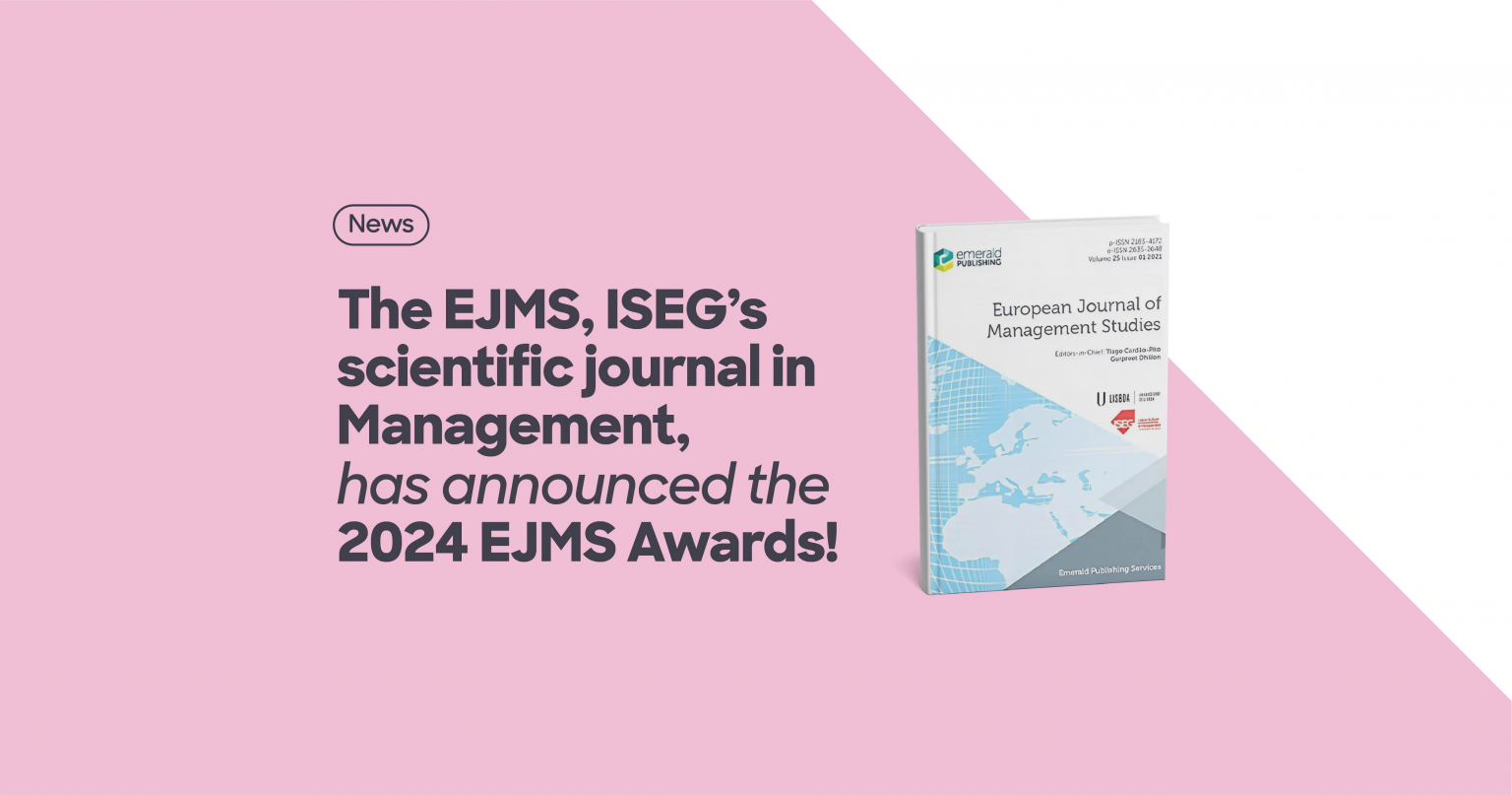 Prémios do EJMS distinguem artigo sobre IA - ISEG