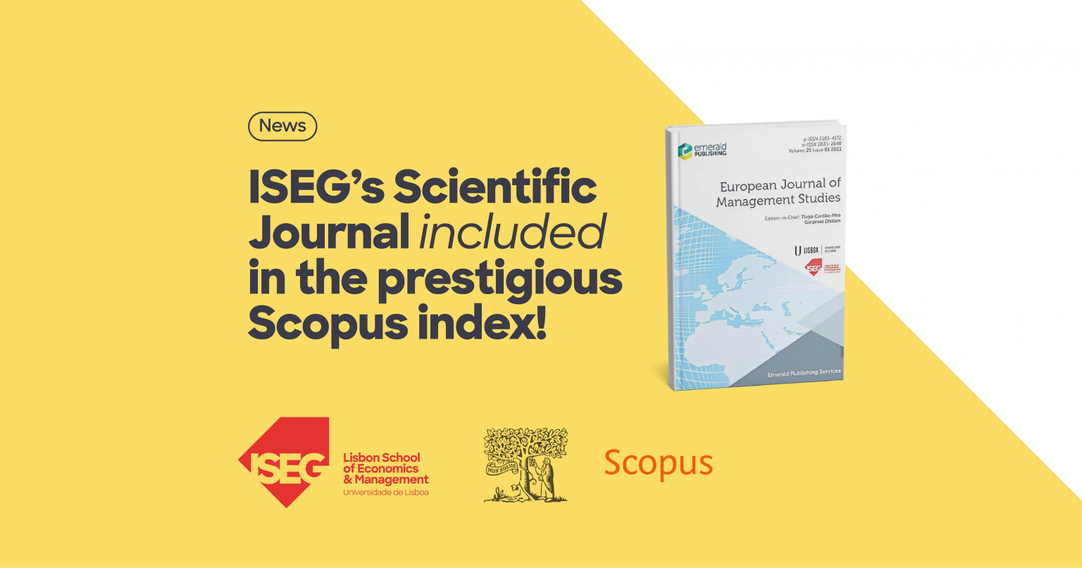 ISEG Scientific Journal included in the prestigious Scopus indexer - ISEG